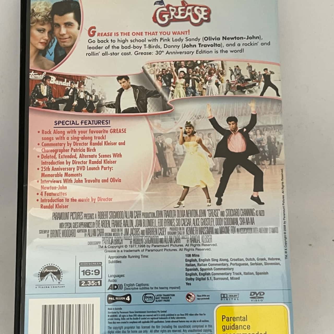 Grease anniversary edition custom case cover and DVD (b11)(s)