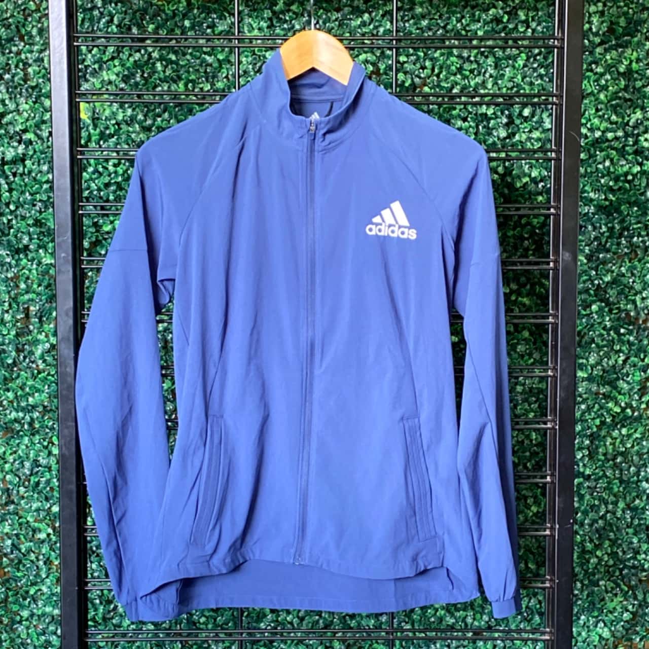 Adidas Unisex Size S Front Zipper Blue Jacket (s)