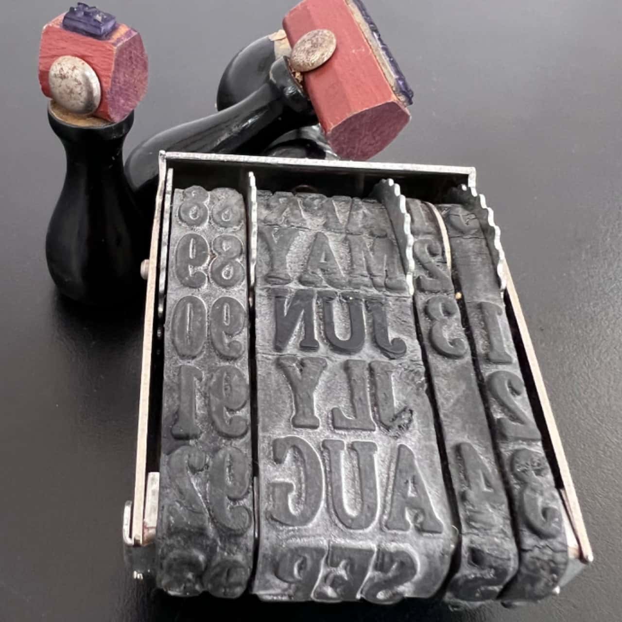 Vintage Desk Stamp Set Of 3