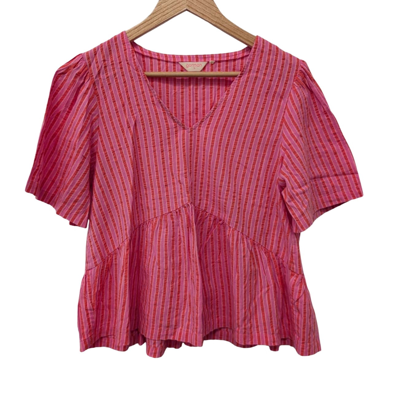 Gorman Womens Pink Striped Short Sleeve Top(s)