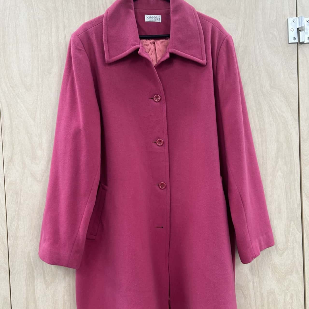 Sara Women's Jacket Size 22 Button Up Pink (s)