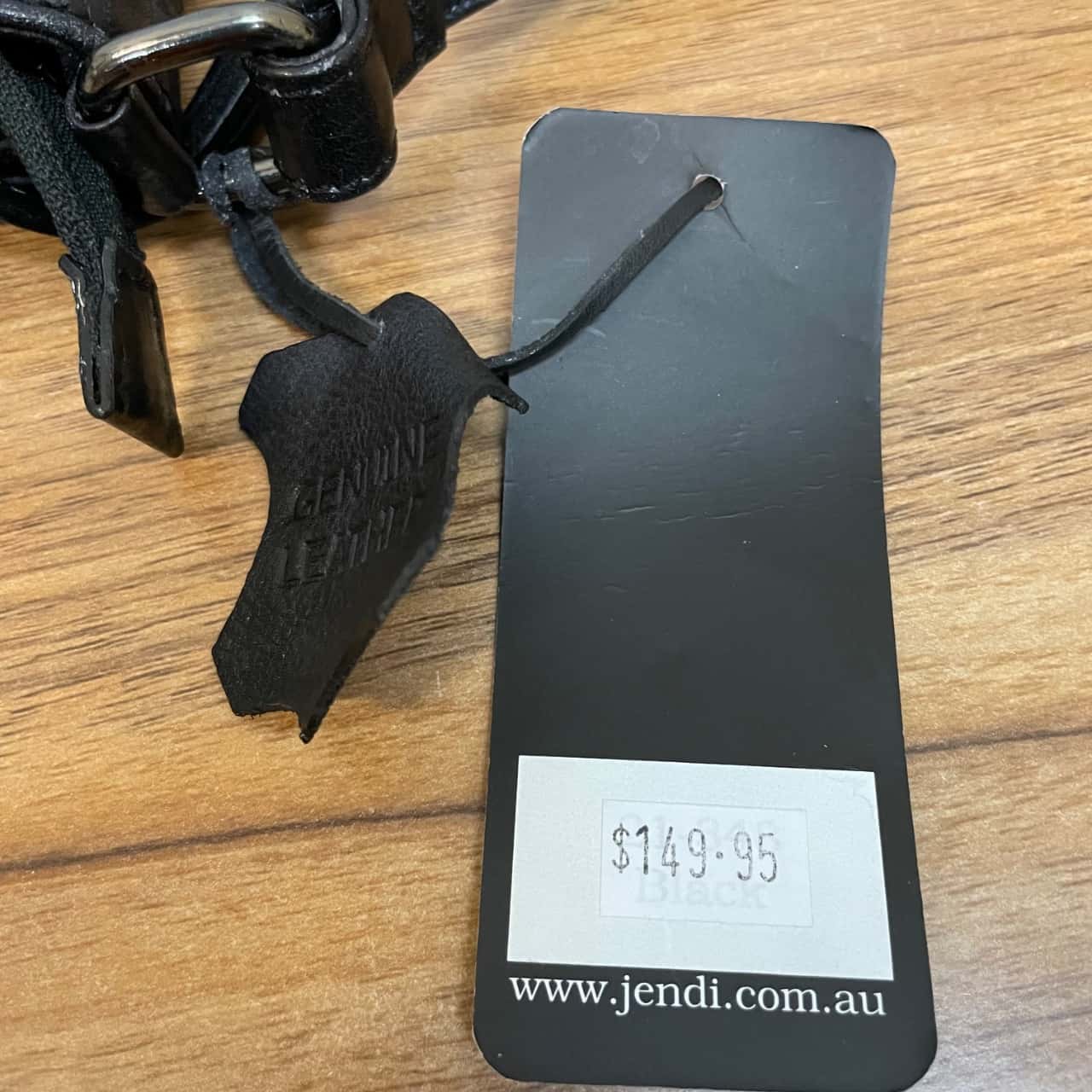 Jendi Black Leather Cross Body Bag - As Is, See Description