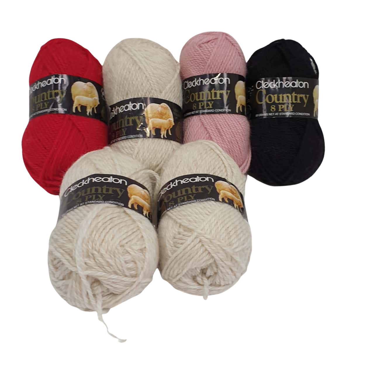 Cleckheaton Country 8 ply 50 gram balls x 6 mixed(s)