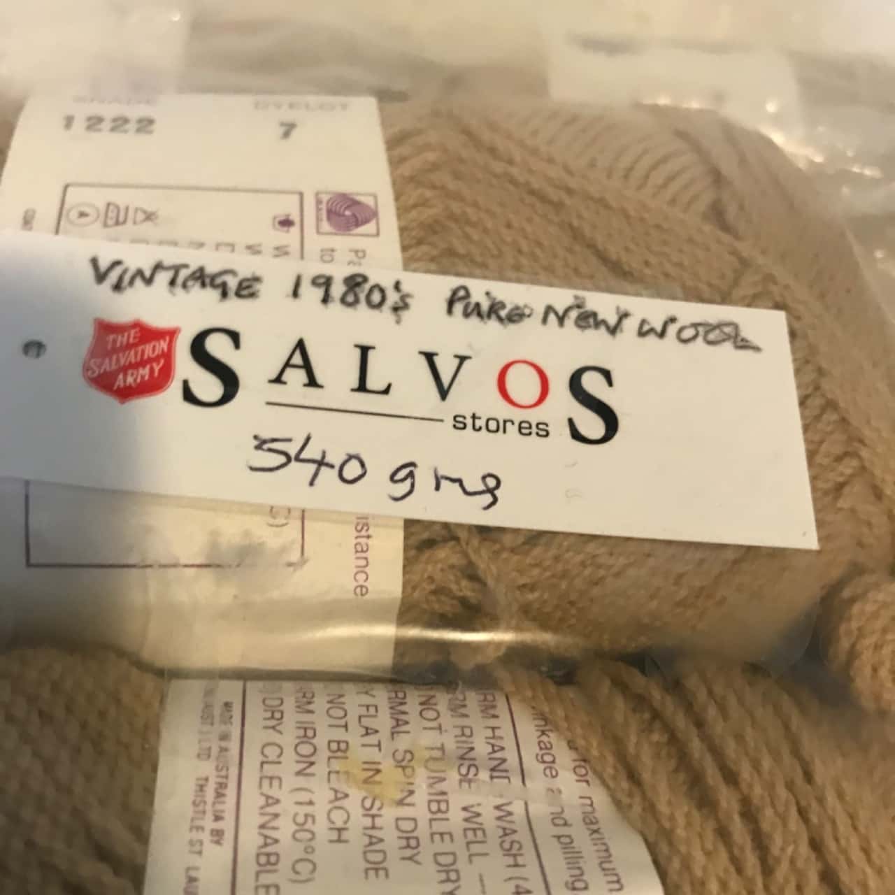12 Balls Vintage Patons Bluebell Pure New Wool Beige NWOT(s)