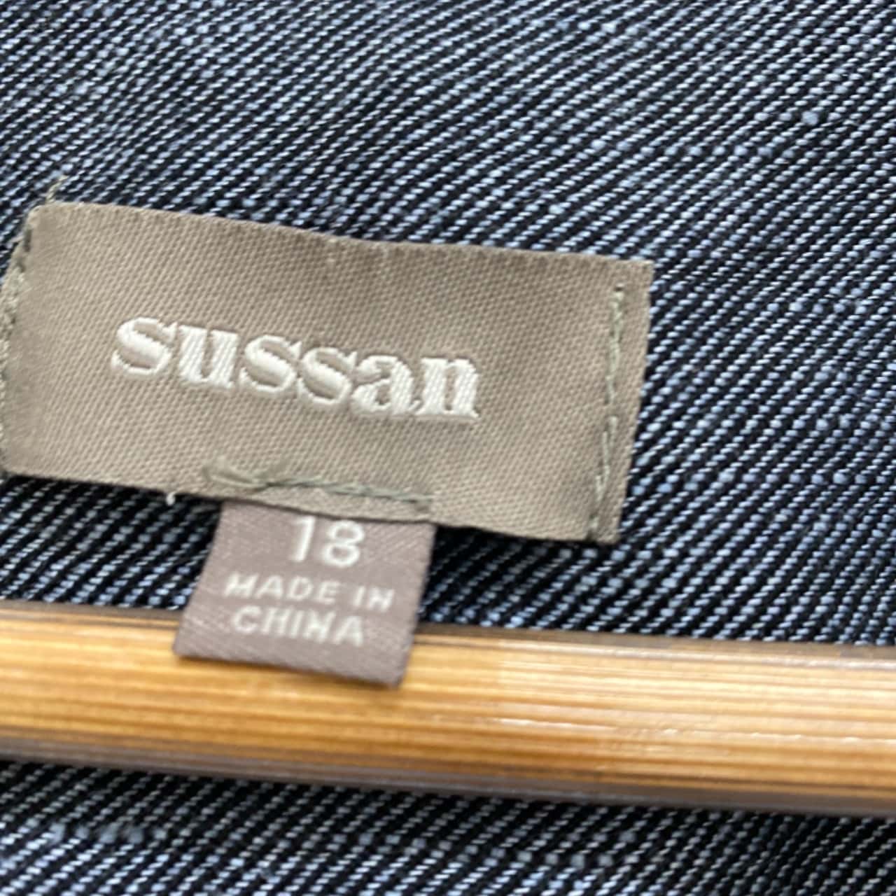 Sussan Womens Size 18 Open Jacket Blue (s)