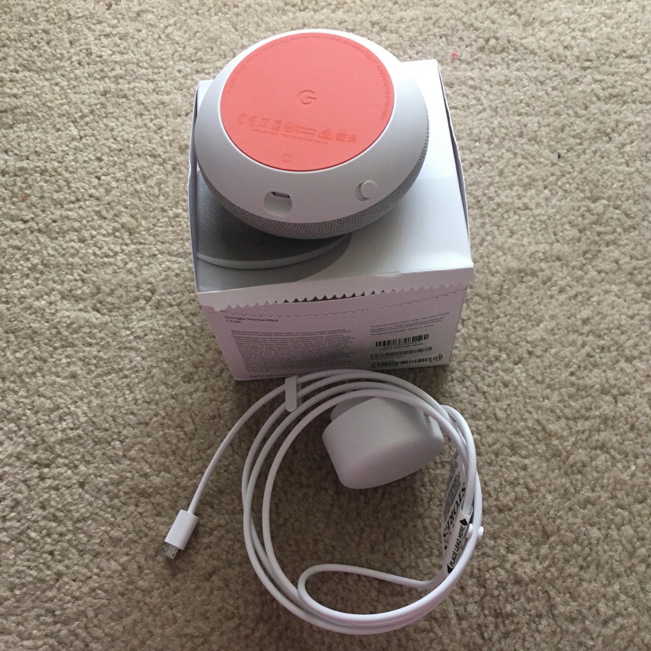 Google Home Mini GA00210 - Chalk(s)