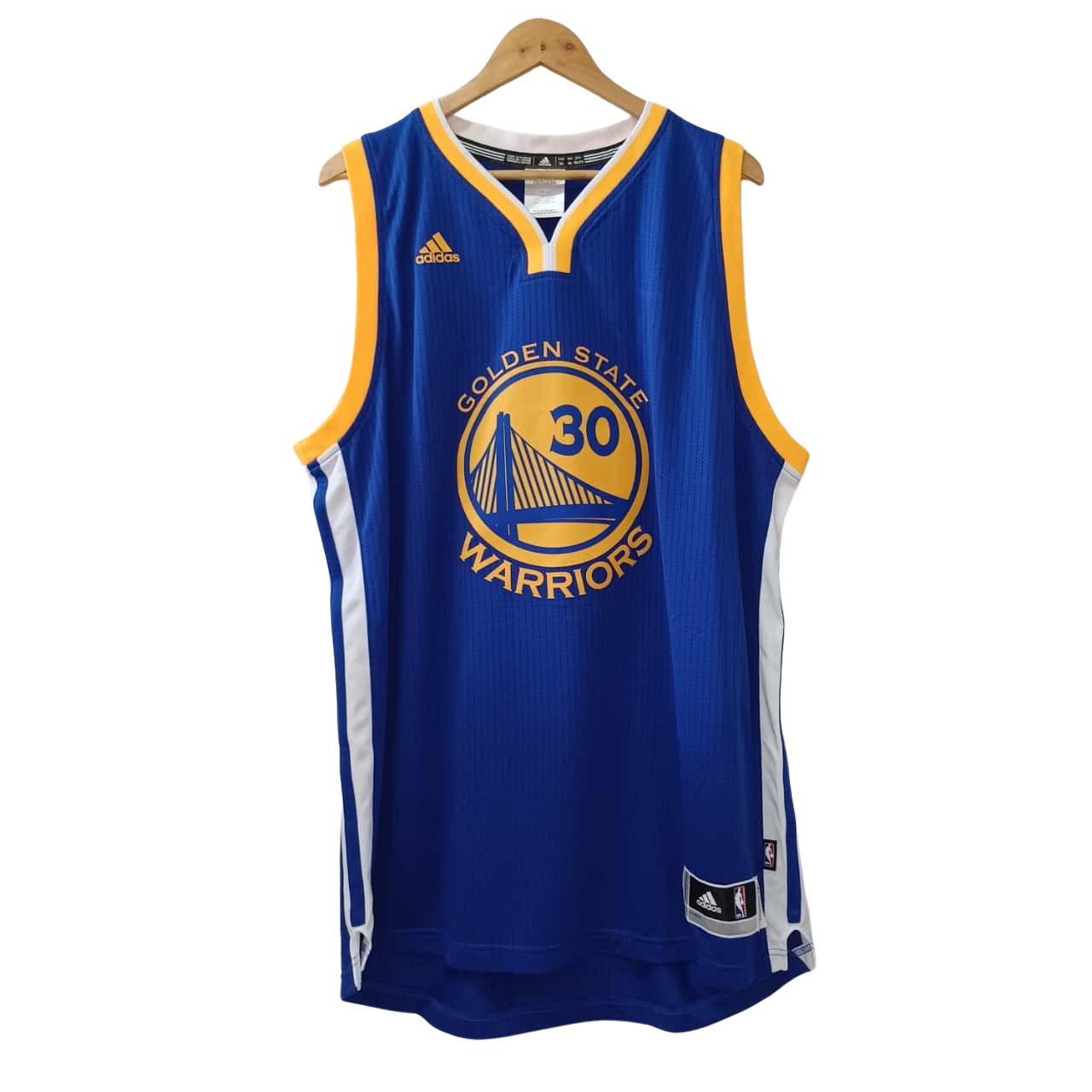 Adidas 2XL NBA Golden State Warrior Yellow Blue Singlet Sportswear Men's Swingman w/ New Tags(s)