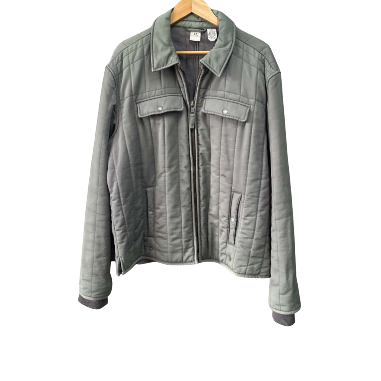 Armani Exchange Mens Size XL Front Zipper Green (s)