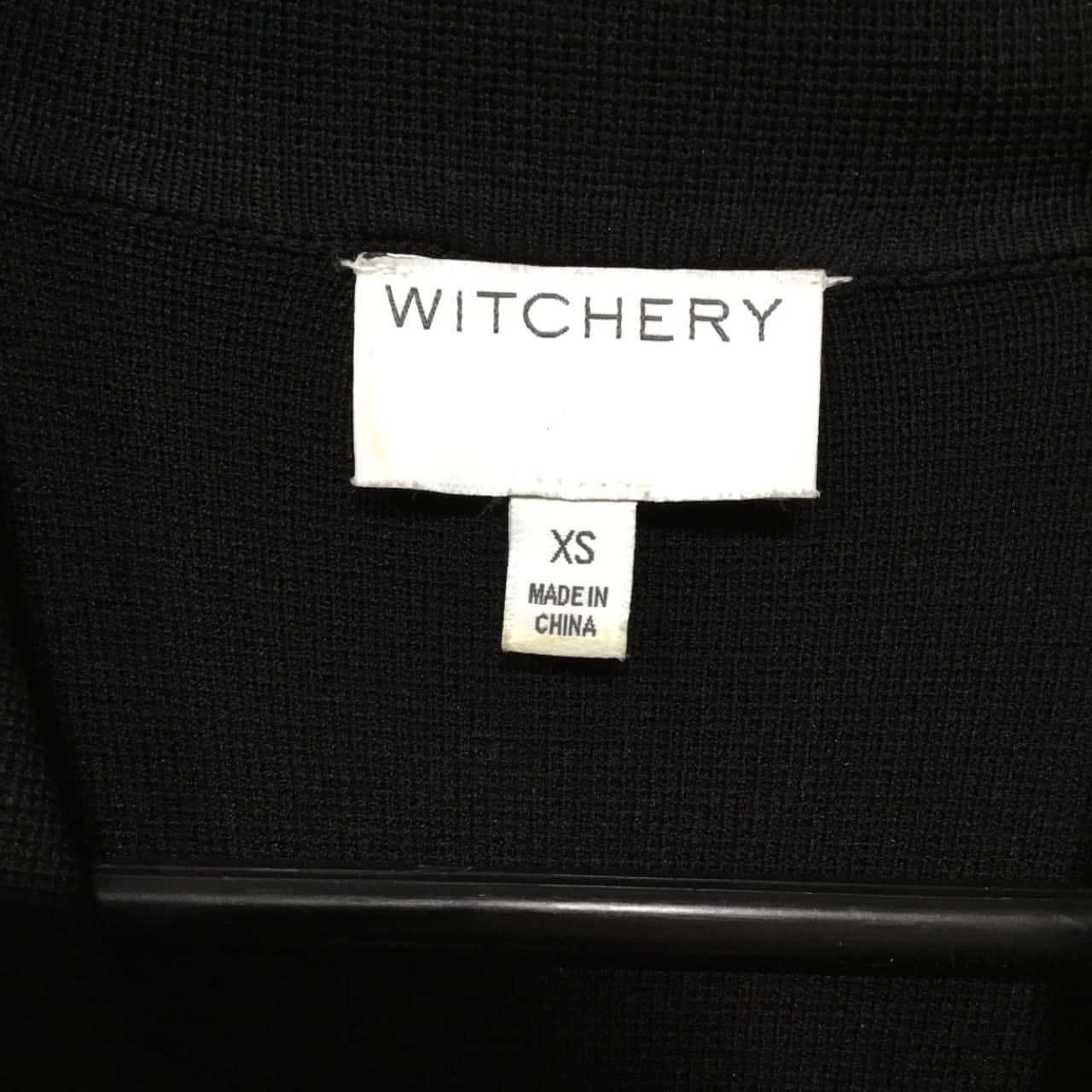 Womens Witchery Size XS Open Jacket Black l(s)