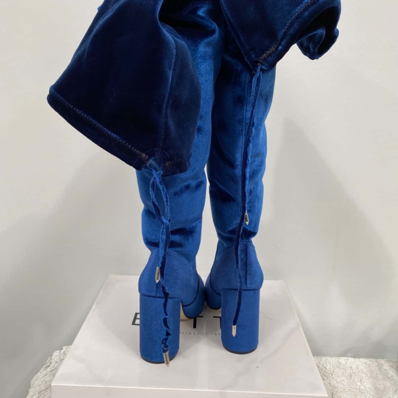 Women’s ‘BETTS’ Royal Blue Velvet Boots(s)
