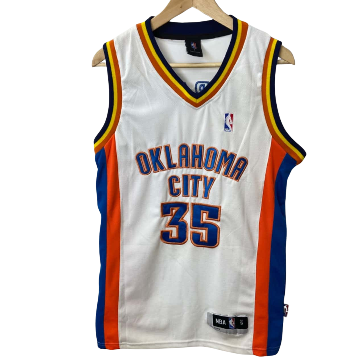 NBA Mens OKC Durant Singlet Size S Blue / Orange / White