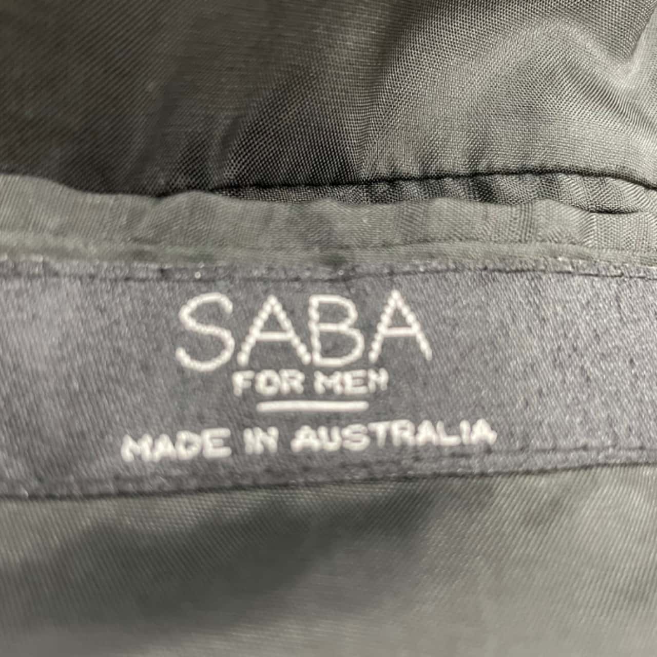 SABA Mens Size 40 velvet Winter Coat Black