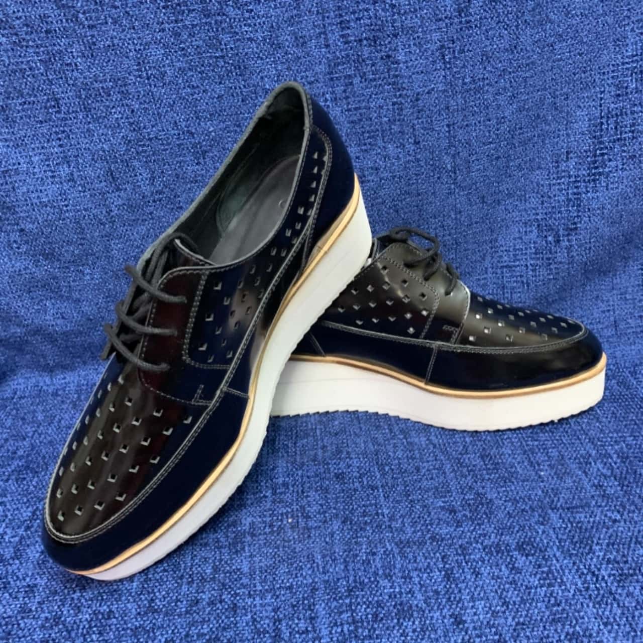 Women's Elk Black Nord Platform Brogue - Size 39(s)