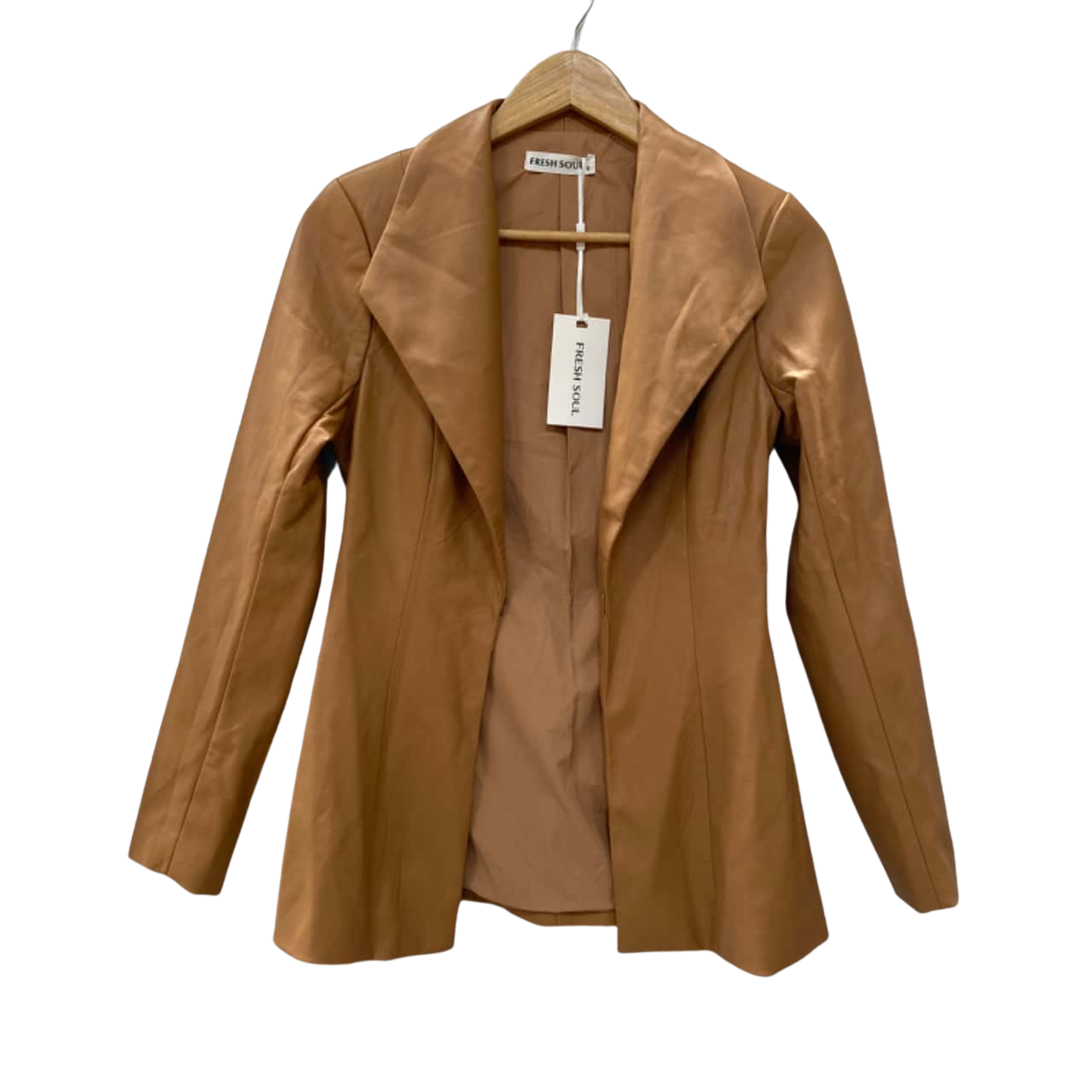 Fresh Soul Womens Size 6 Tan Pleather Jacket, BNWT(s)