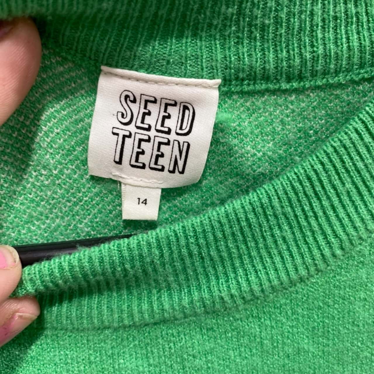 Seed Kids Green Jumper Size 14