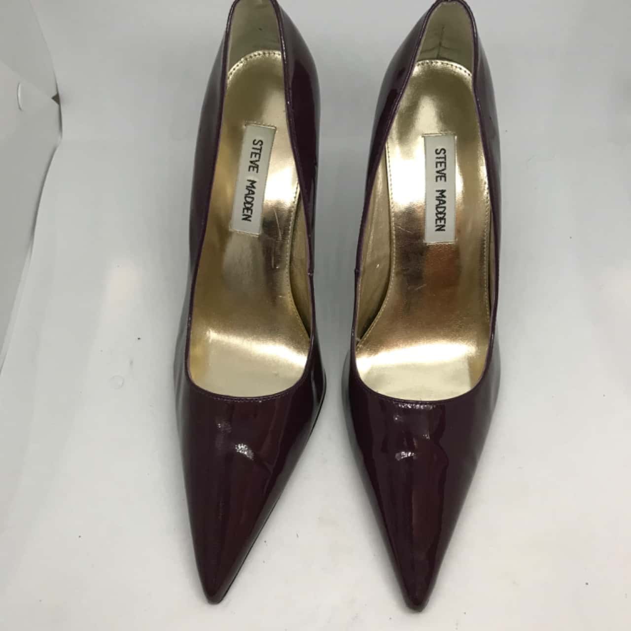 Steve Madden Womens Patent Leather Size 39 Plum Purple Stilettos Made ...