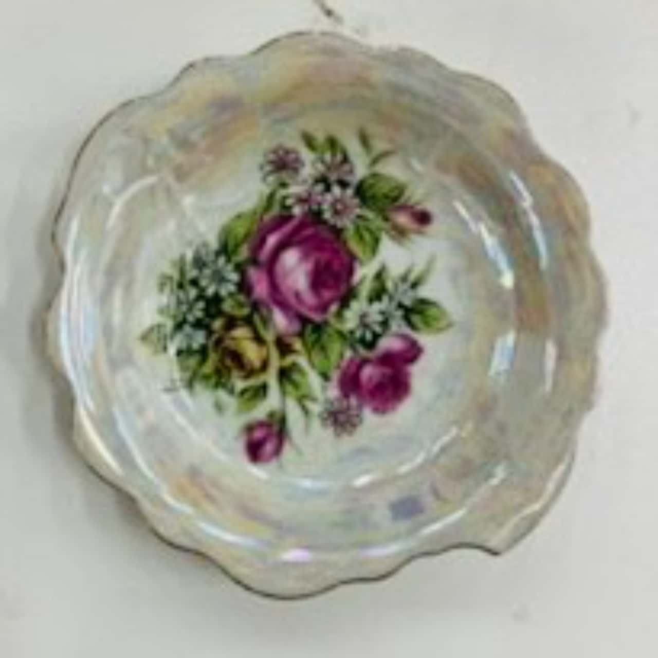 Vintage Ceramic Candy Dish with Lustre Finish