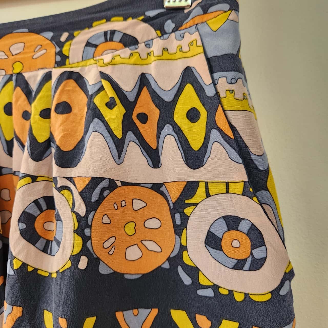 Gorman Pattern Silk Skirt Size 10 / M (s)