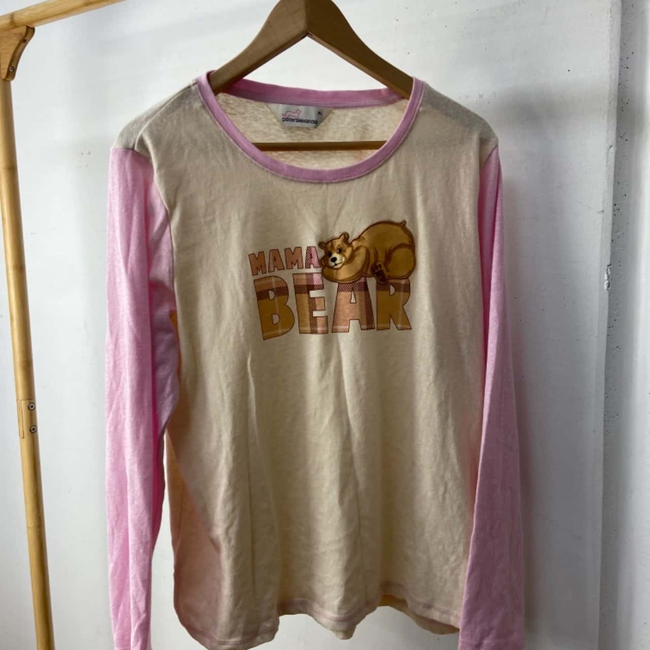 Peter Alexander Womens Size XL Long Sleeve Beige / Pink (s)