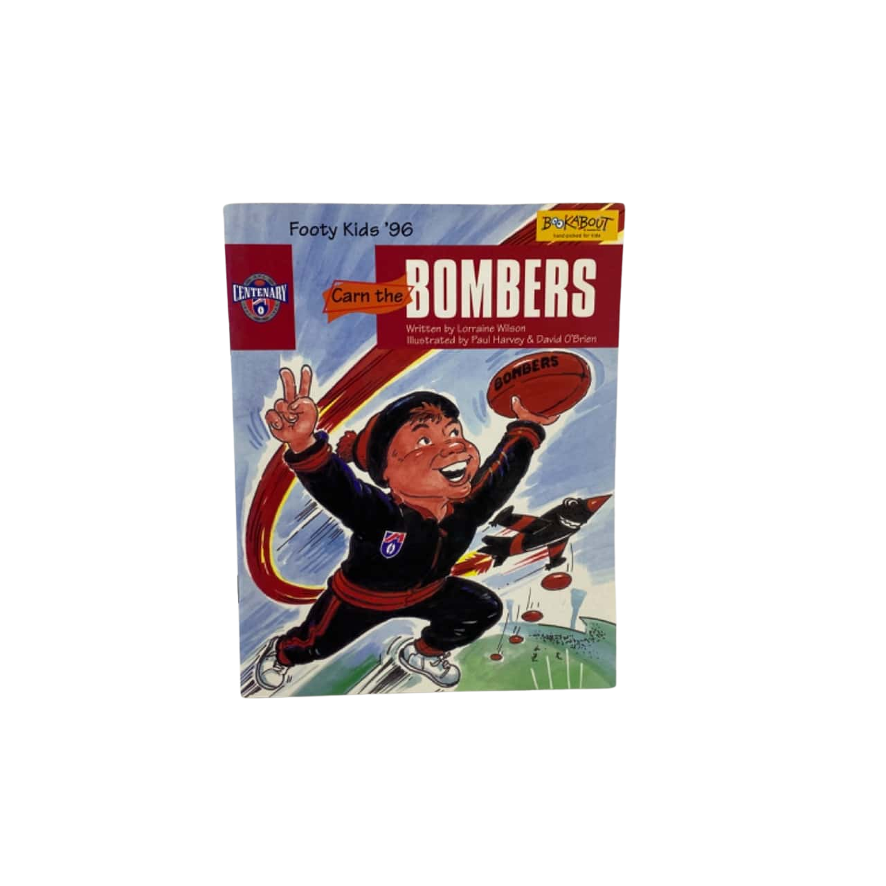 Footy kids '96 Carn the Bombers Book