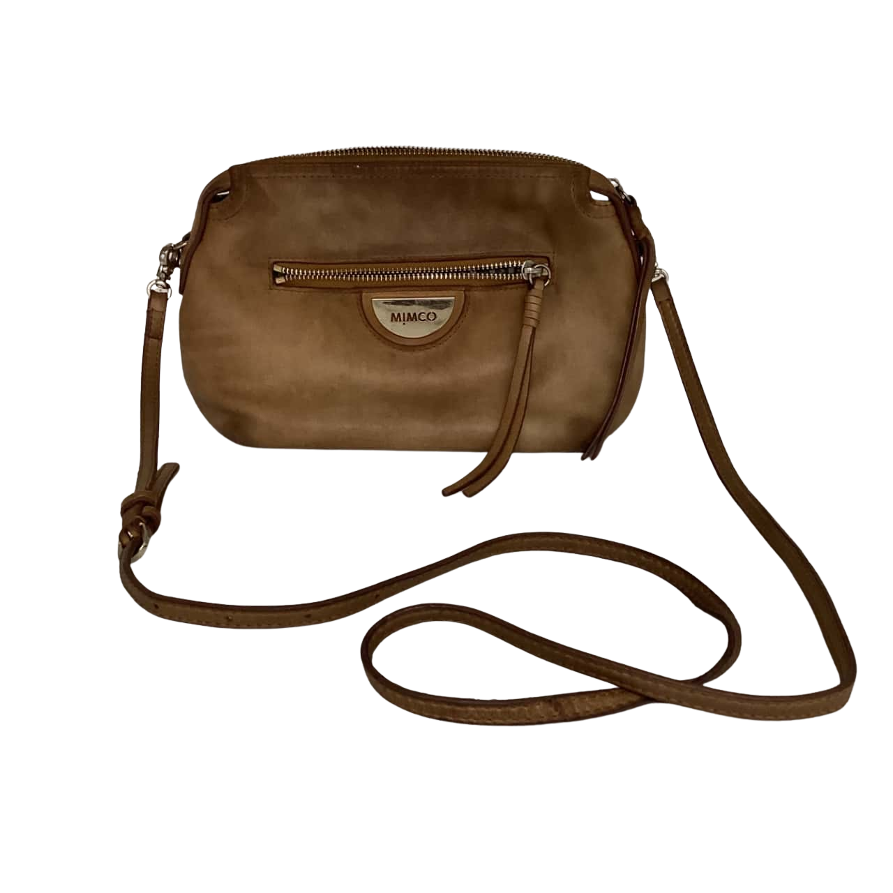 Mimco Womens Cross Body Bag Tan Brown Leather H’ bags2