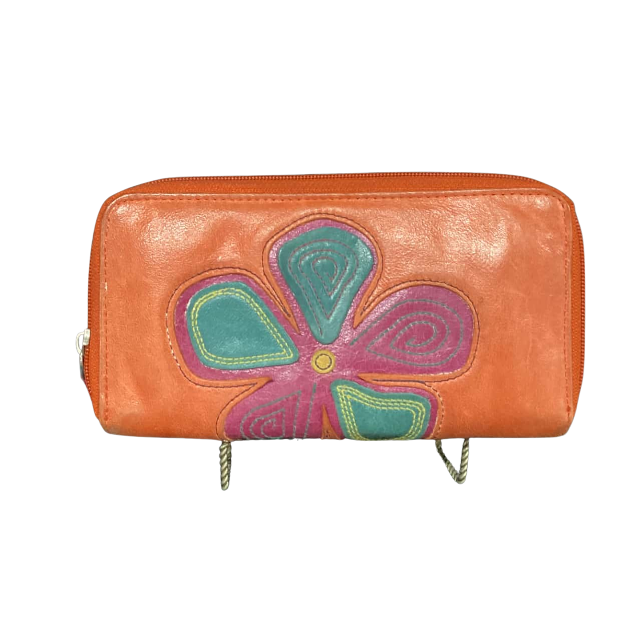 Fossil Womens Orange Flower Pattern Wallet(s)