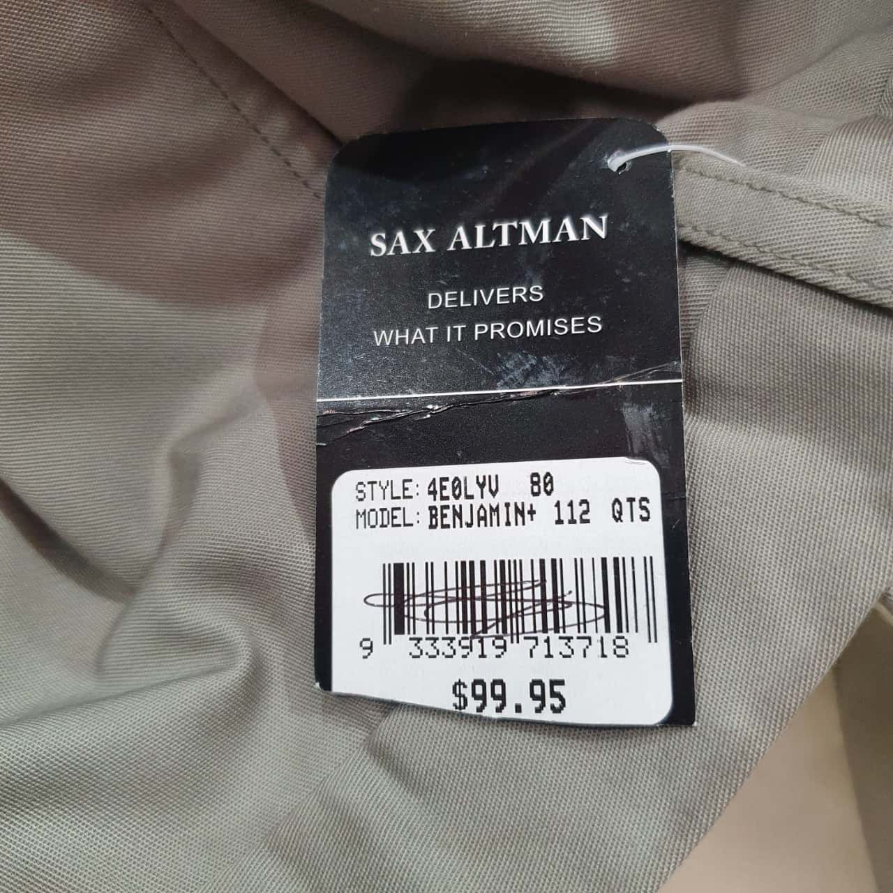 Sax Altman Mens Size XL Dress Pants Grey