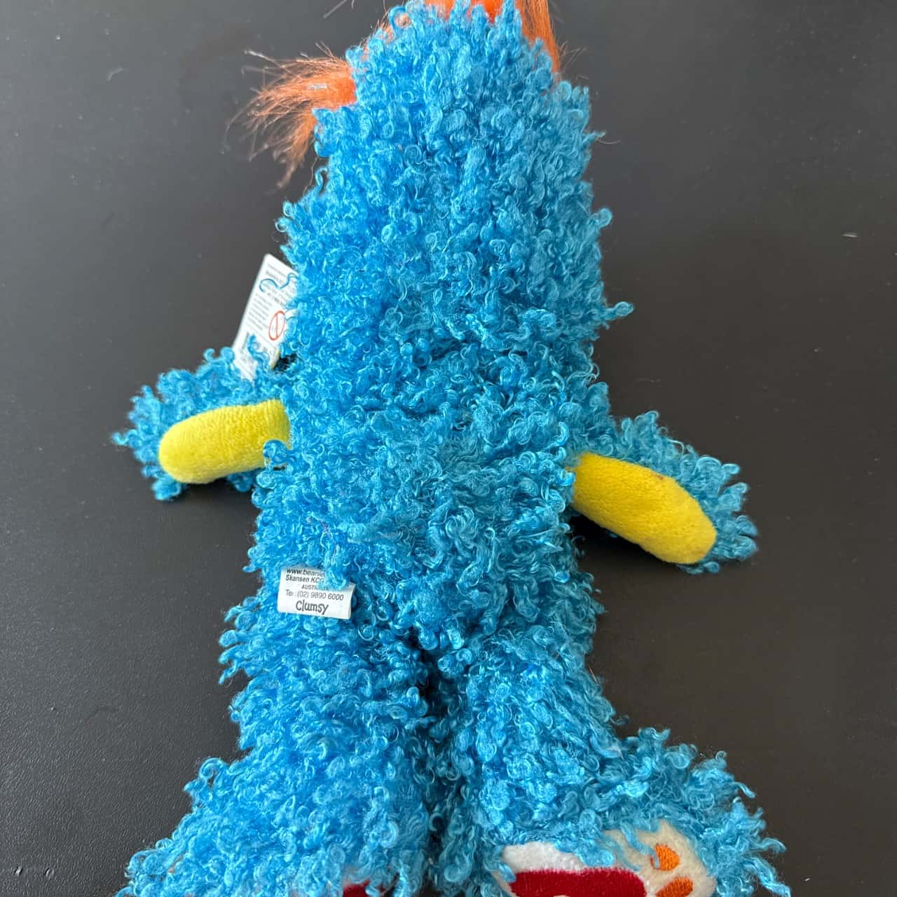 Skansen Beanie Kid "Clumsy the Blue Monster Bear" collectible soft toy ...