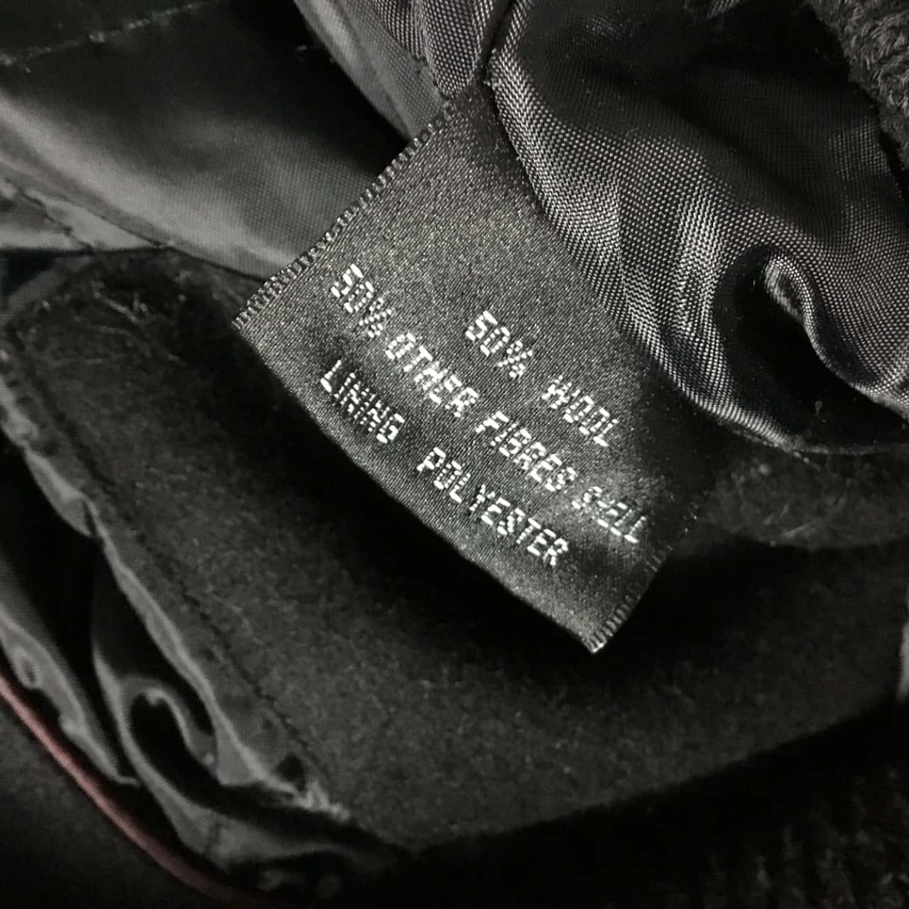 Tarocash Black Wool Blend Coat Size L