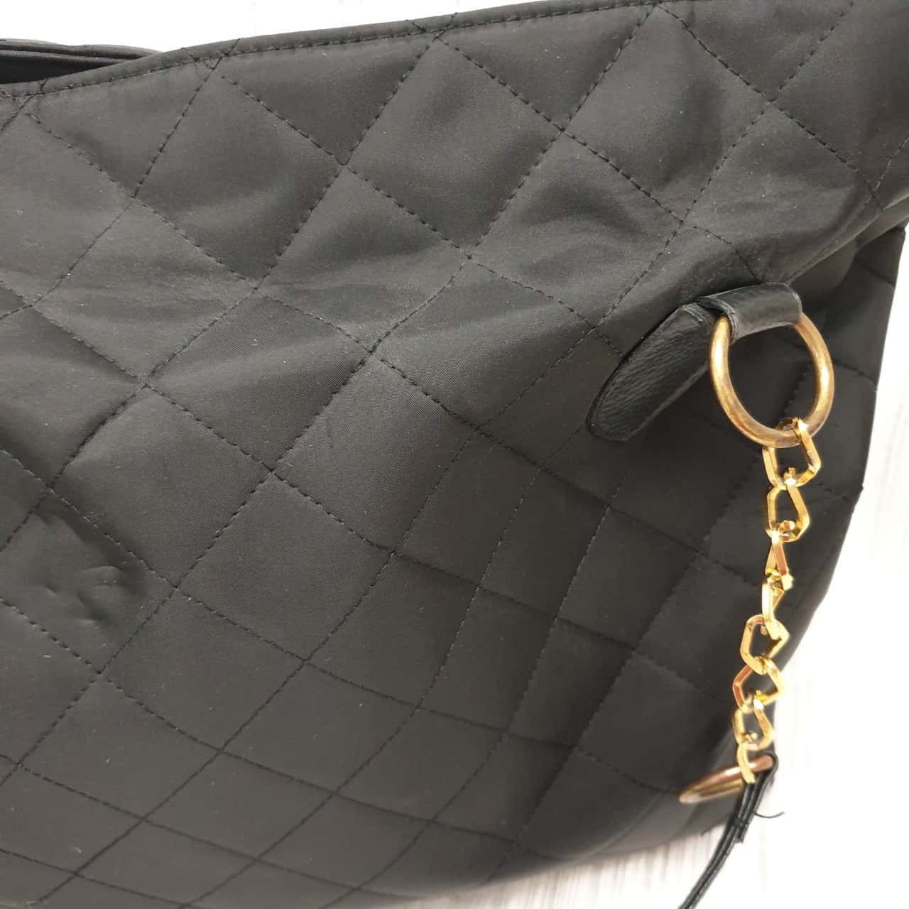 Classy Black Tote /Shopper / Holiday Weekender / Handbag with Gold Tone ...