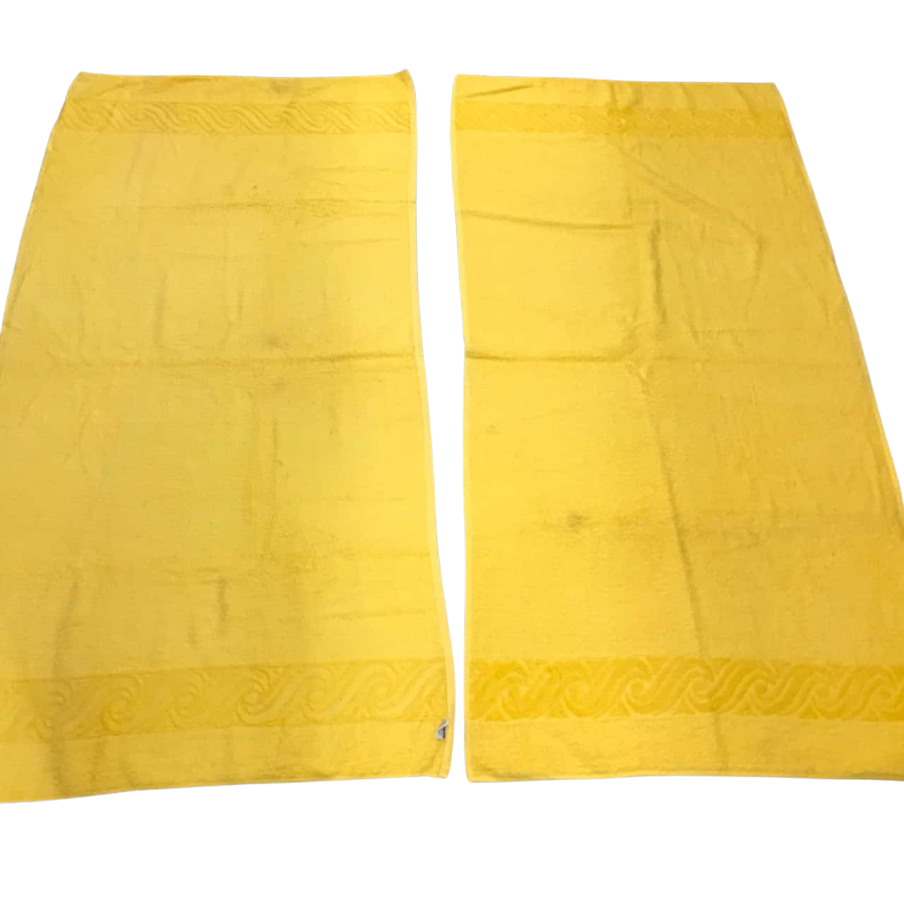 2 Vintage Caravan Beach Towels Sunflower Yellow each 78 cm x 160 cm (s)
