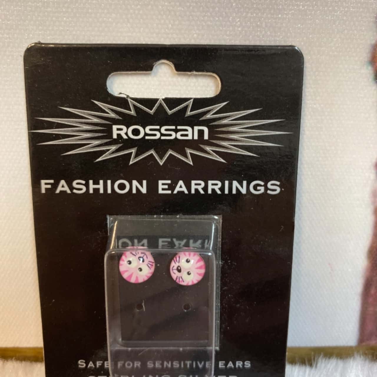 Kids Rossan Sterling Silver Animal Face Earrings (s)