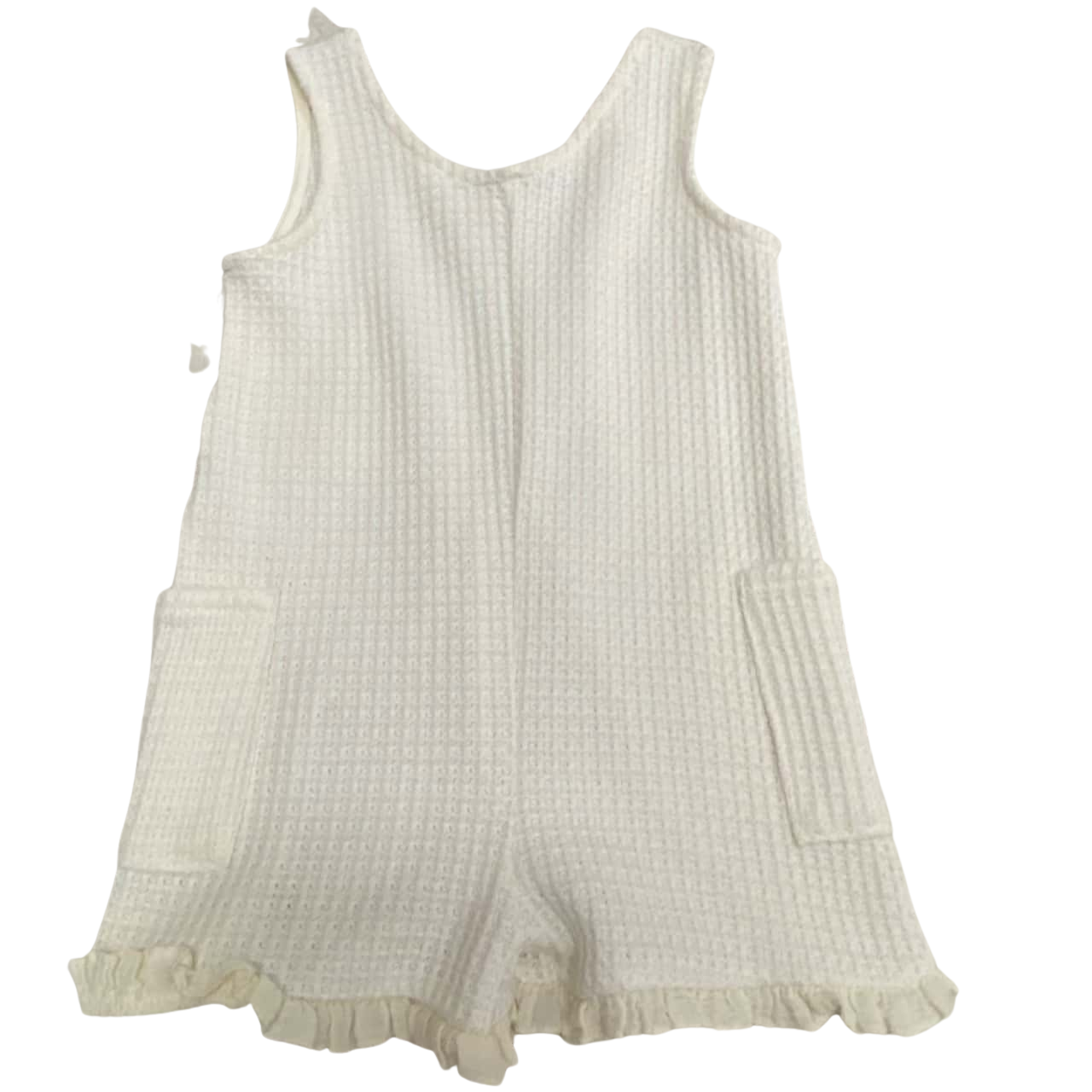 Zara Kids Size 3 4 Years Waffle Knit Playsuit Romper Cream s 