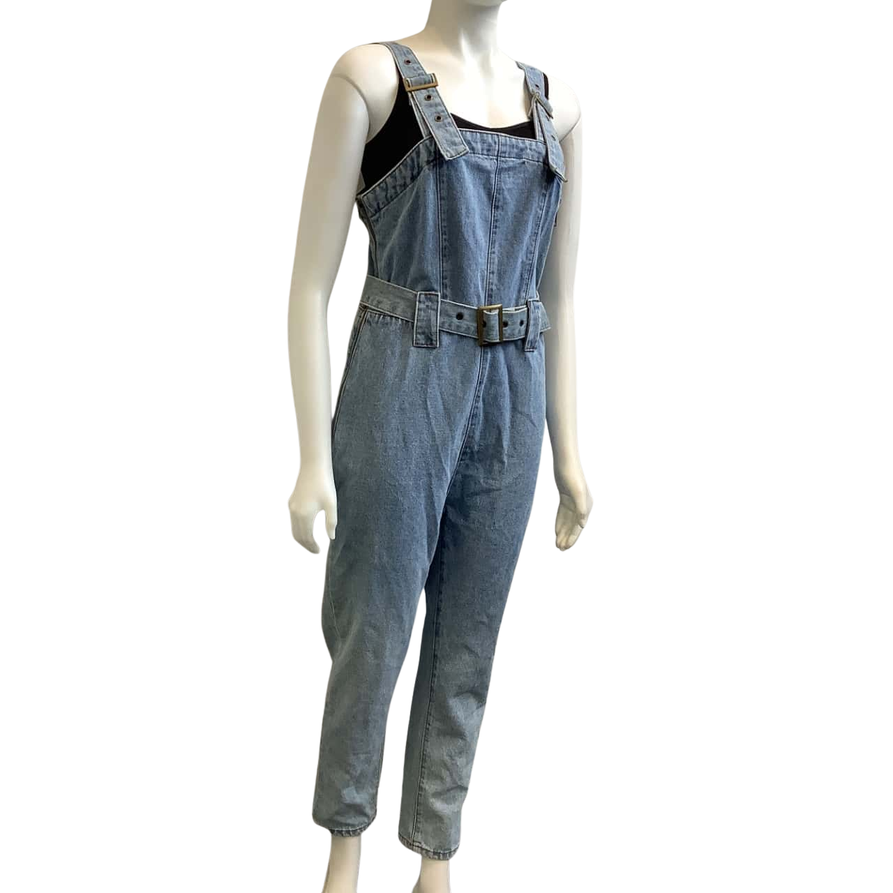 Lioness Womens Label Size L Denim Overalls Light Blue(s)