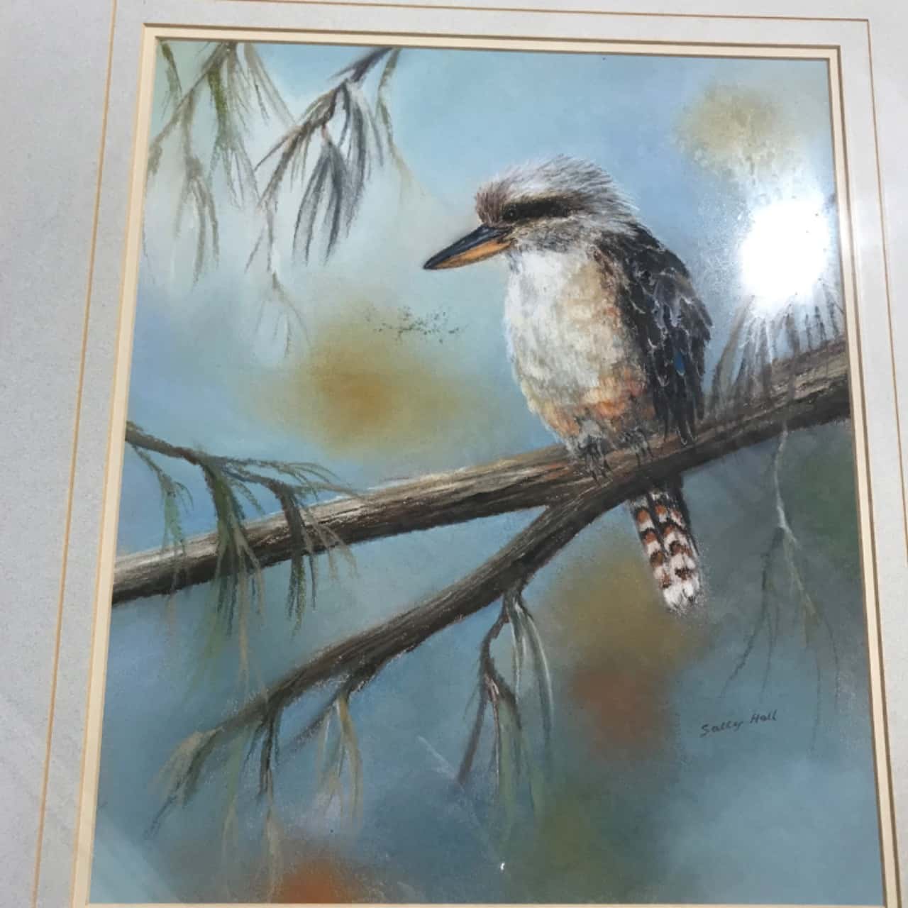 Stunning Art Piece "Stopping By" Charcoal Drawing by Sally Hall 1990s ...