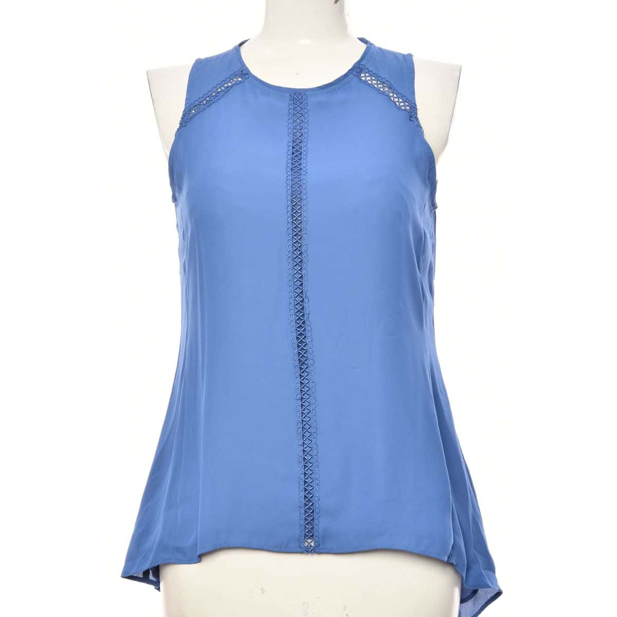 White House Black Market Womens Size M Flared Tank Top Blue (s)