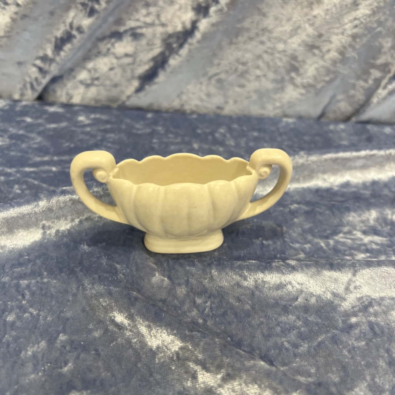 Miniature Posey Vase by Wade England, Vintage Ceramic Vase, Off White