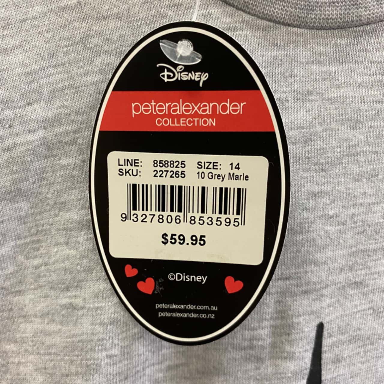 Peter Alexander x Disney Kids Size 14 Dress Grey BNWT RRP$59.95(s)