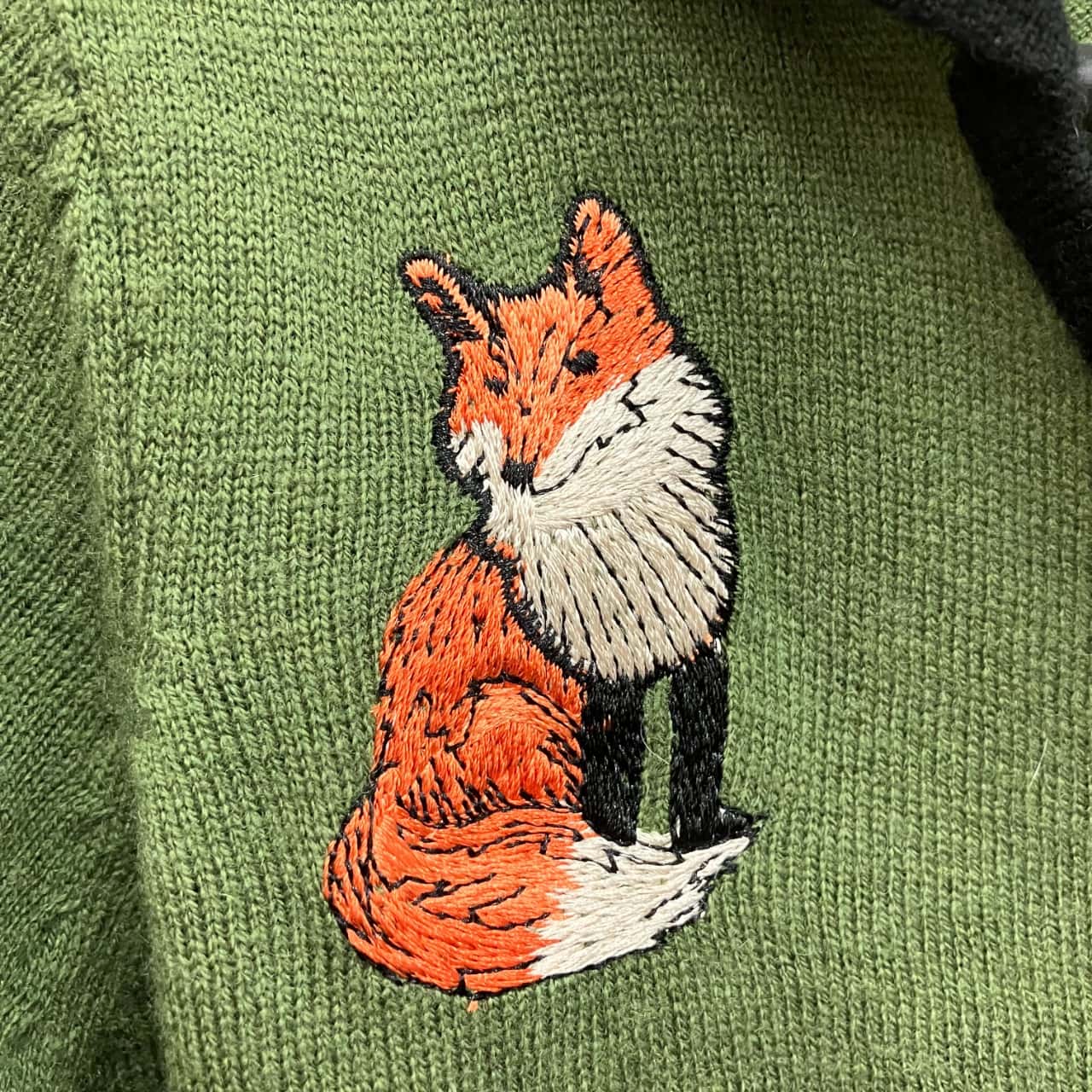 Revival Fox Embroidered Cardigan Womens Size 8 Cardigans Green ...