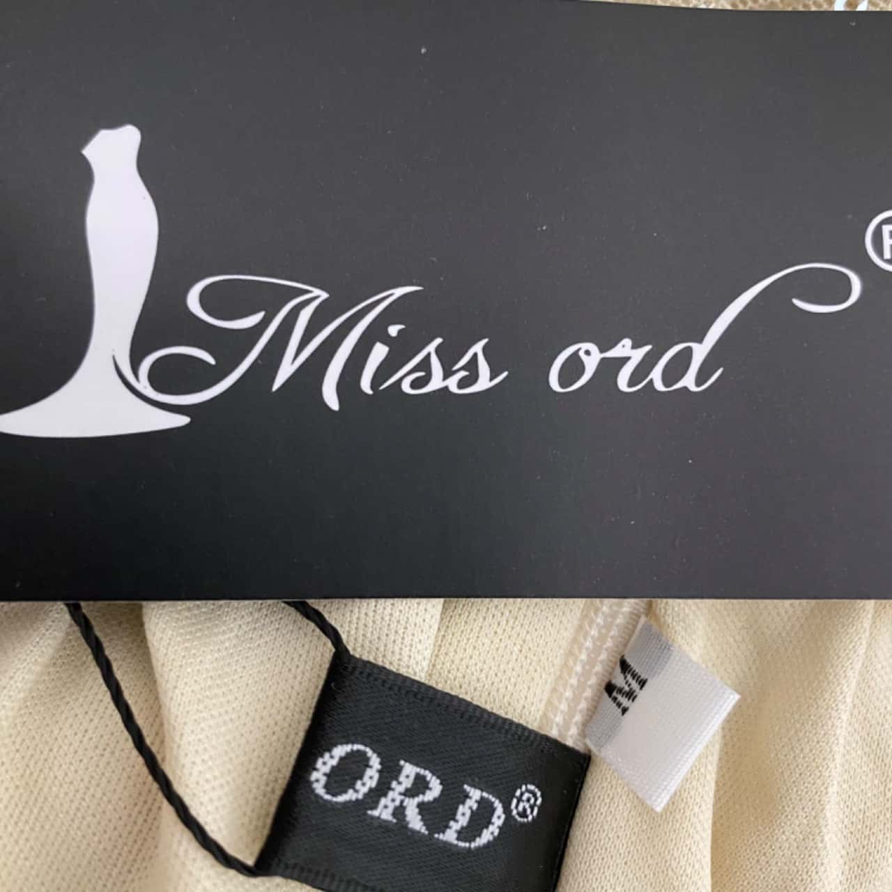 Womens MISS ORD Cream and Silver Sequinned Gown Brand New(s)