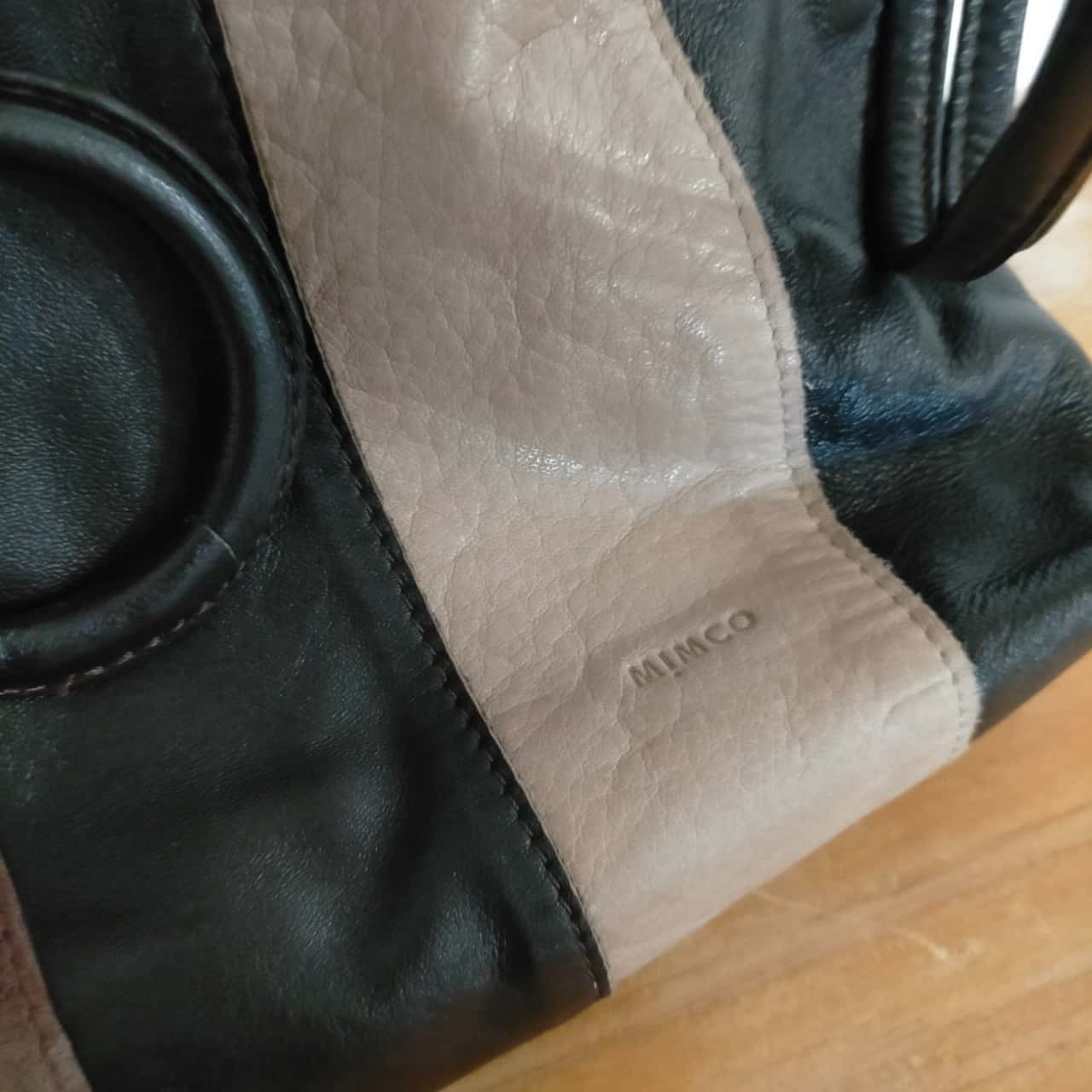 Mimco Leather & Suede Beige / Brown Handbag VGUC(s)