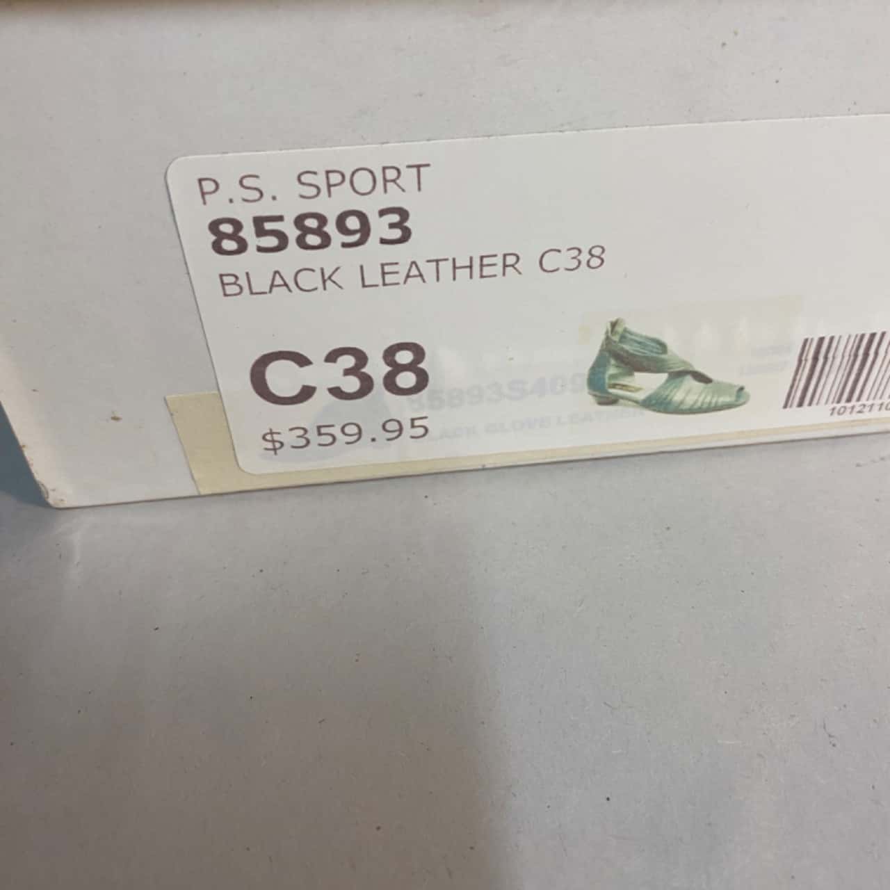 P.S Sport Womens Size 38 Black Leather Shoes RRP $359.95(s)