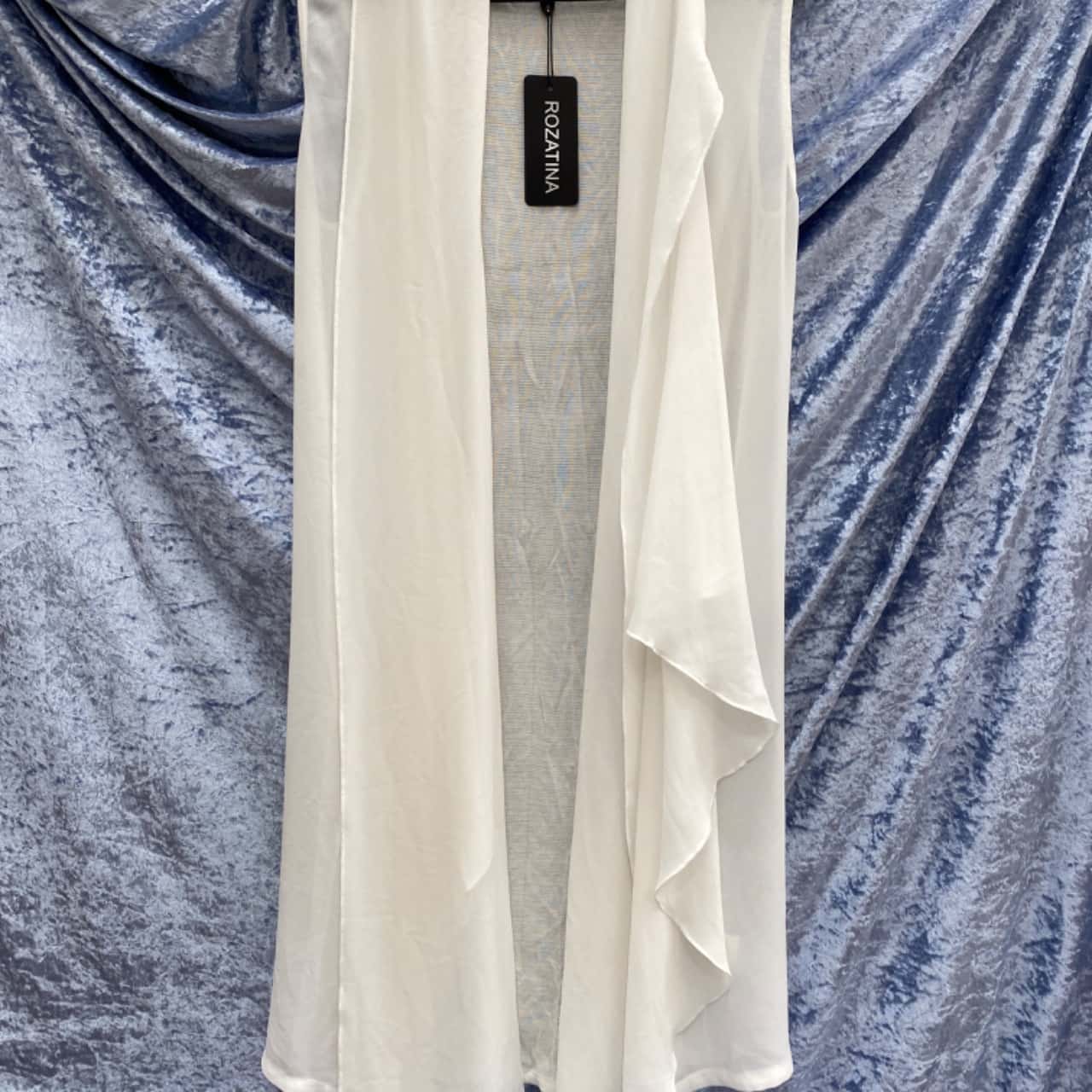 Rozatina Womens Size L White Flowy Coat