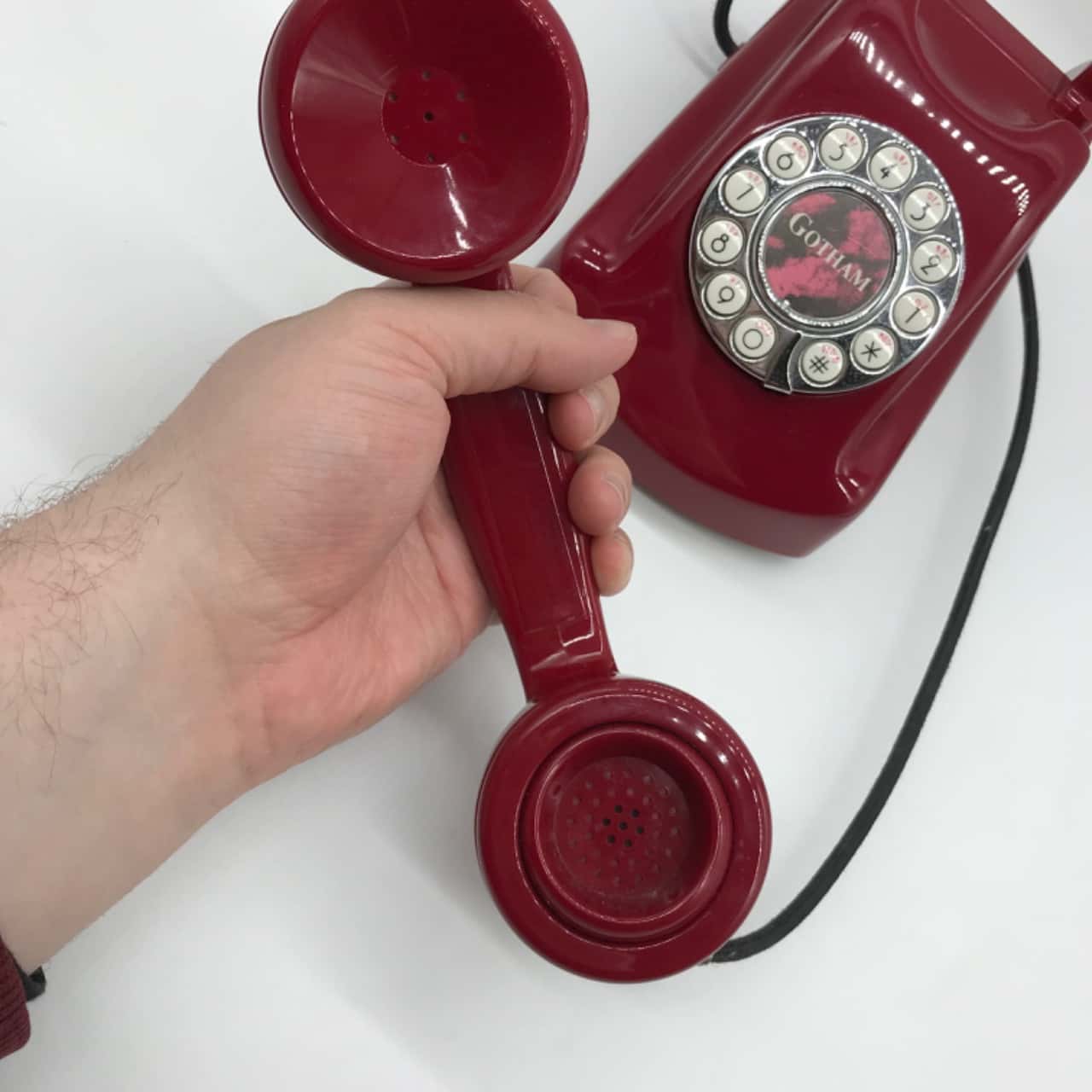 Vintage WWTTON Gotham Red Push Button Landline Telephone (s)