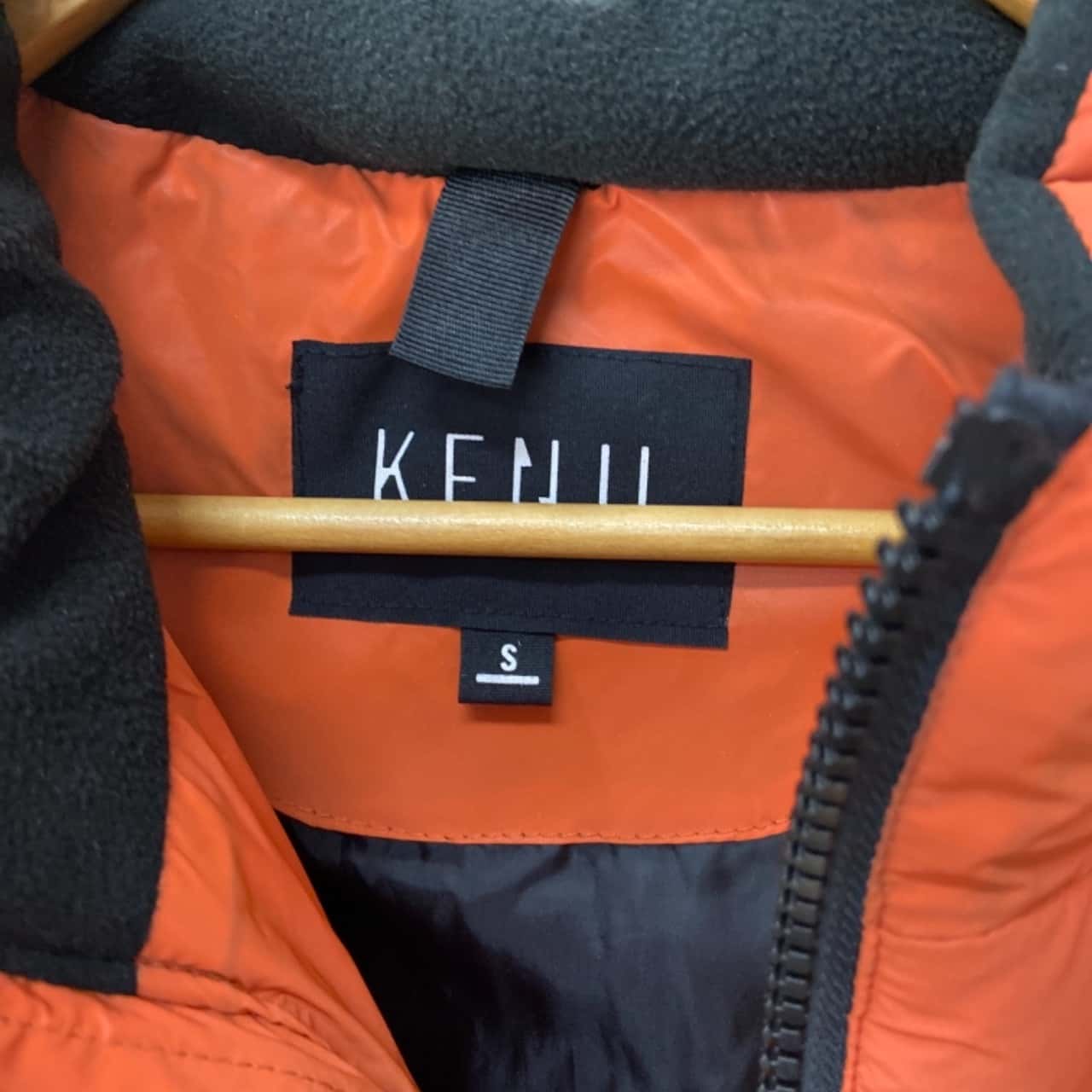 Kenji Mens Size S Puffer Black / Orange (s)