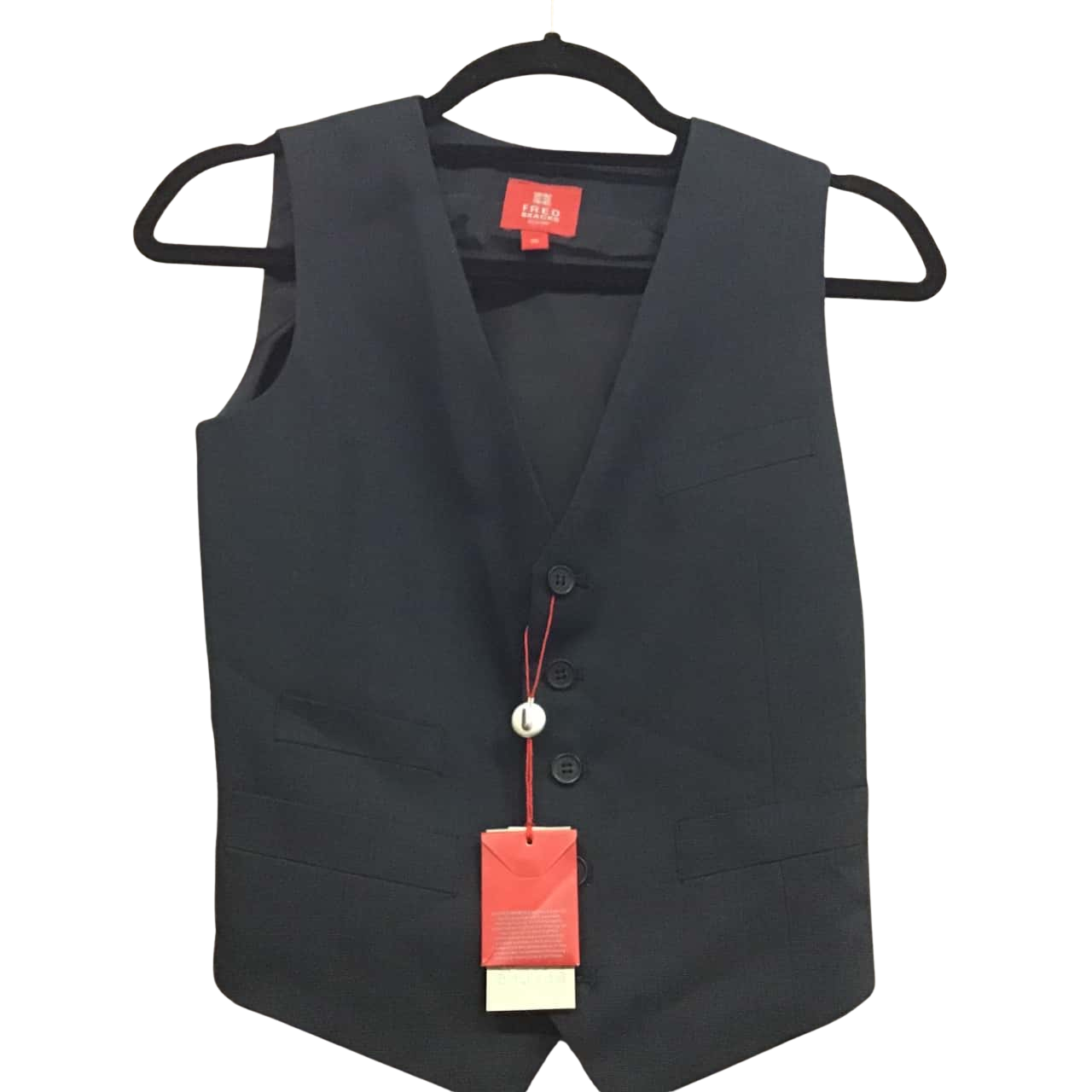 Fred Bracks Kids Size 10 Waistcoat Navy Blue