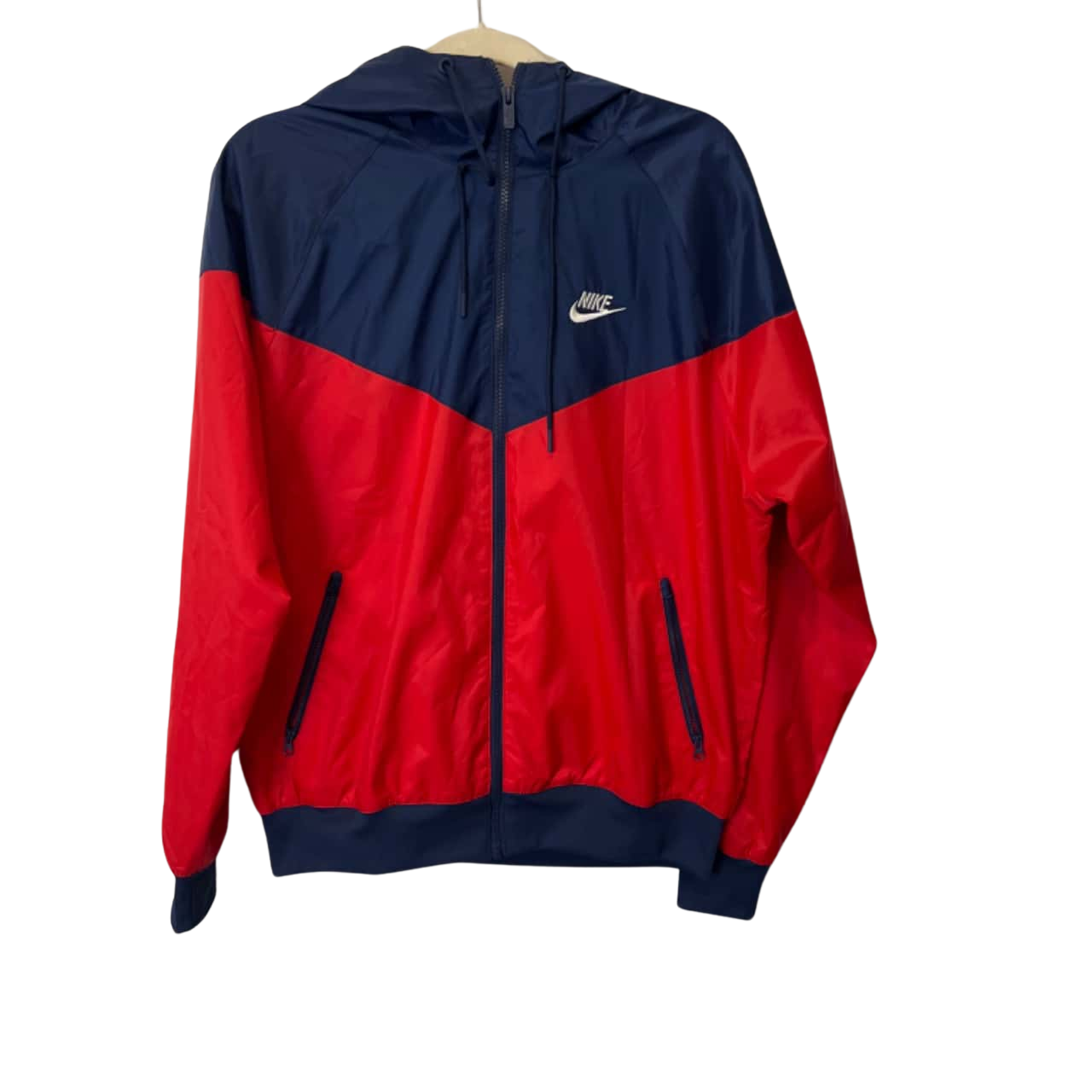 Nike Windrunner Size S Performance Jacket Navy Blue / Red (s)
