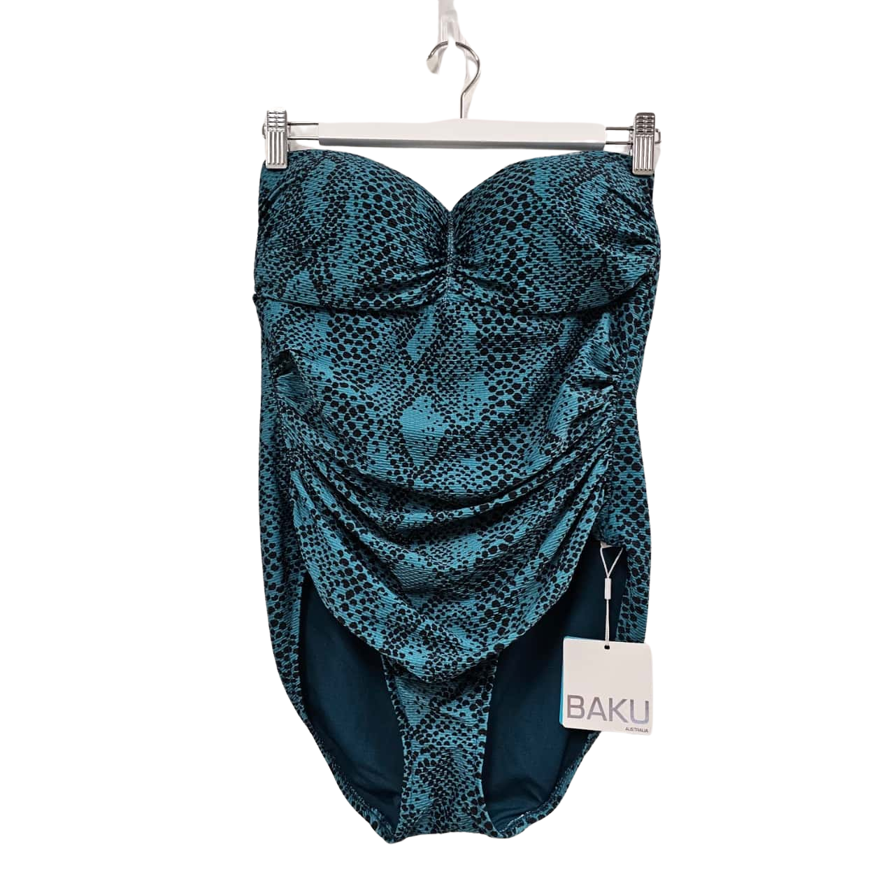 Baku Womens Size 12 Everglades Moulded Bandeau One Piece Swimsuit
