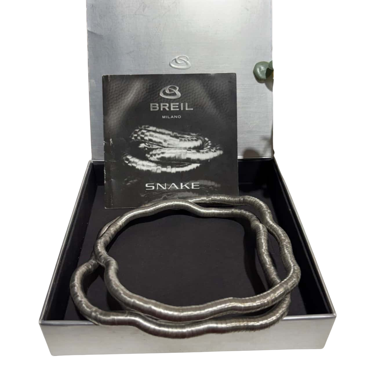 Womens Ladies Signed BREIL Milano Designer Adjustable Snake Necklace ...