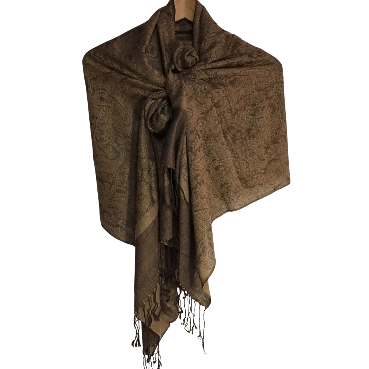 Womens Pashmina Beige / Brown Scarf